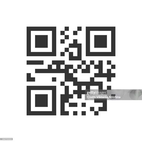 Qr Code Icon Template Of Quick Responce Matrix Barcode Mobile Phone Camera Readable Digital