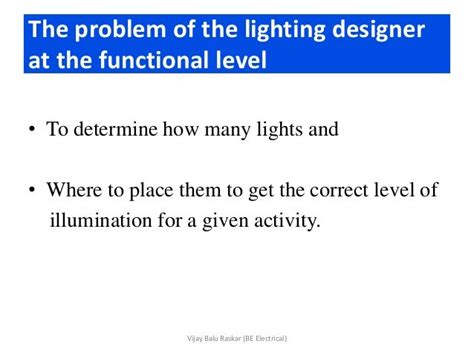 illumination method of calculation