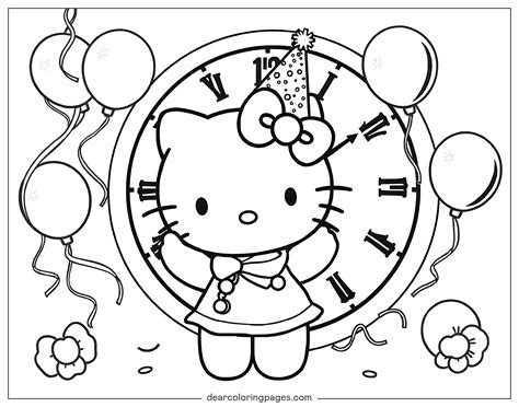 Hello Kitty涂色页 56个免费设计，随时打印