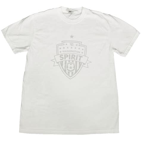 Washington Spirit Short Sleeve Adult Tee Big Shield Logo White
