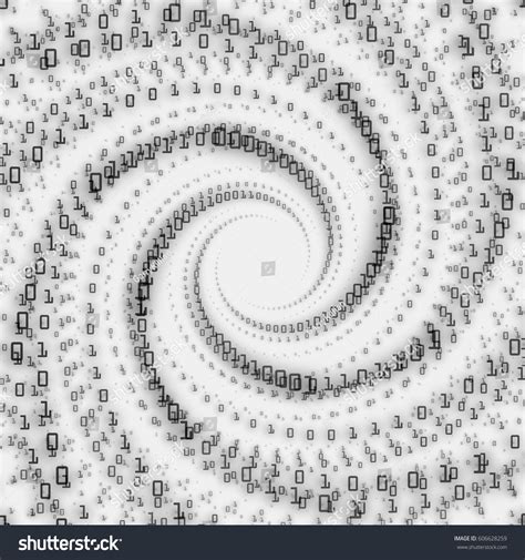Vector Data Flow Visualizationgrayscale Big Data Stock Vector Royalty Free 606628259