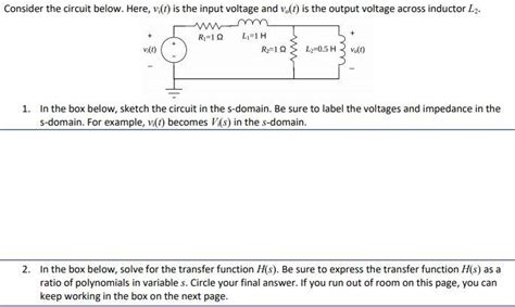 Solved Consider The Circuit Below Here Vi T Is The Input Chegg Com