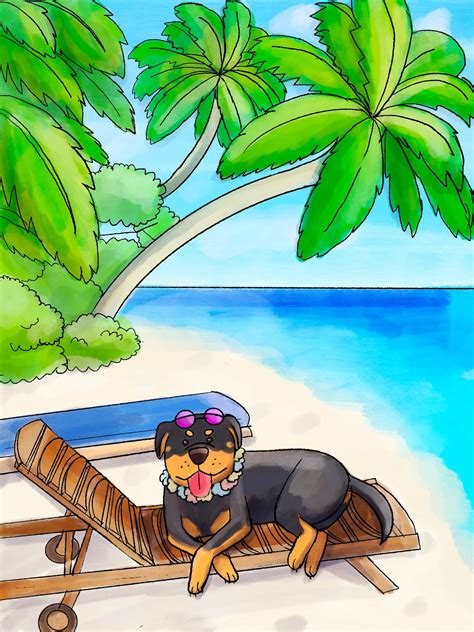 로트와일러 일러스트 포트폴리오 2d 캐릭터 포트폴리오 크몽