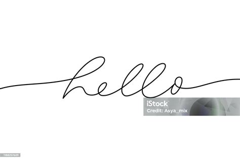 안녕하세요 현대 브러시 벡터 서예 손으로 그린 브러쉬 스타일 견적 환영 글자 기호 환영 표지판에 대한 스톡 벡터 아트 및 기타 이미지 환영 표지판 라인아트 그래픽