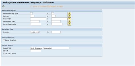 Reispocap Sap Tcode Info System Cont Occupancy List