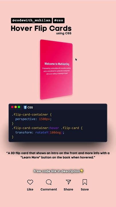 Hover Flip Cards Using Css Css Coding Flipcard Website Frontenddeveloper Hovereffect Youtube