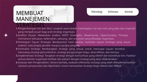 Manajemen Strategis Pengertian Tujuan Dan Tahapannya Pptx