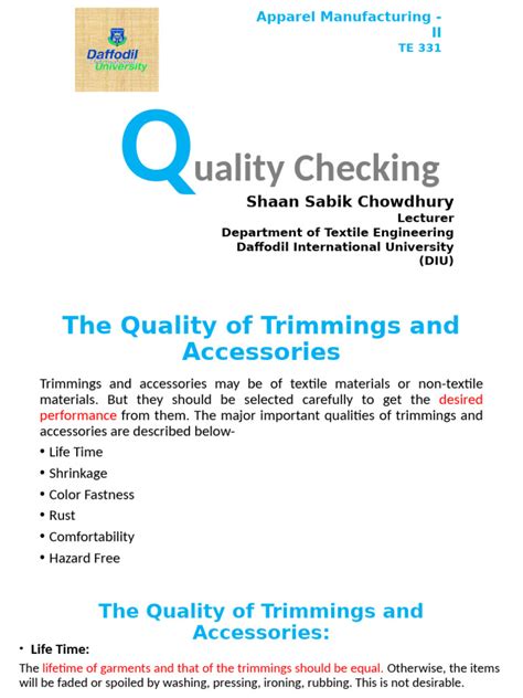 Quality Checking Pdf