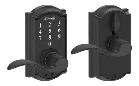 Cerradura Electrónica Schlage Touch Camelot Negro Mate Fe695 Cuotas