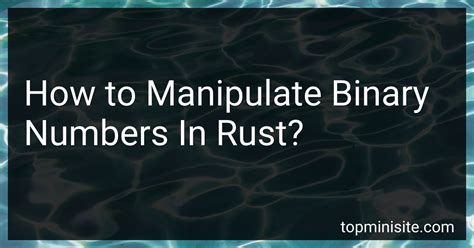 How To Manipulate Binary Numbers In Rust In 2024