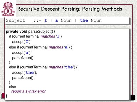ppt csce 531 compiler construction ch 4 syntactic analysis