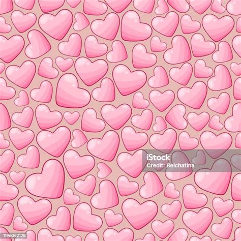 하트 모양 패턴 발렌타인 데이 로맨틱 프린트 파스텔 배경에 하트 아이콘입니다 귀여운 사랑 기호 질감 손으로 그린 축제 벽지 인사말 초대 템플릿 핑크 하트 프린트 0명에 대한
