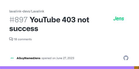 youtube 403 not success · issue 897 · lavalink devs lavalink · github