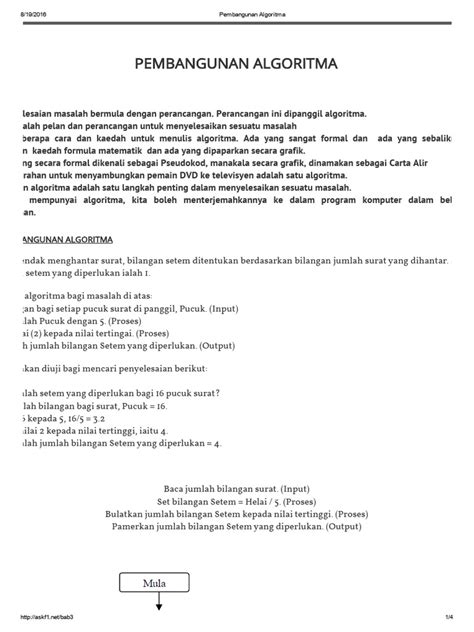 Pembangunan Algoritma Pdf