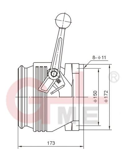4 Inch Api Aluminum Alloy Loadingunloading Oil Tanker Bottom Valve