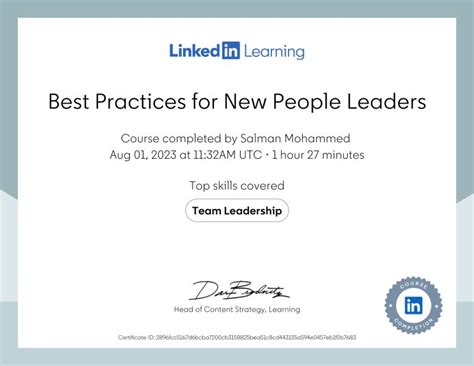 Salman Mohammed On Linkedin Certificate Of Completion