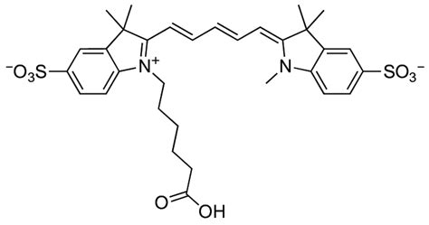 Structure Of Sulfo Cy5 Carboxylic Acid 1 Download Scientific Diagram
