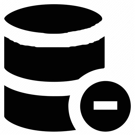 Chart Data Base Databank Database With Minus Sign Record Icon