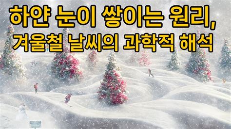 하얀 눈이 쌓이는 원리 겨울철 날씨의 과학적 해석 겨울날씨 눈의형성 기후과학 Youtube