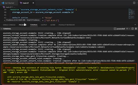 Creating Data Lake Causes Error Code 403 Or 409 Checking For Existence Of Existing File System