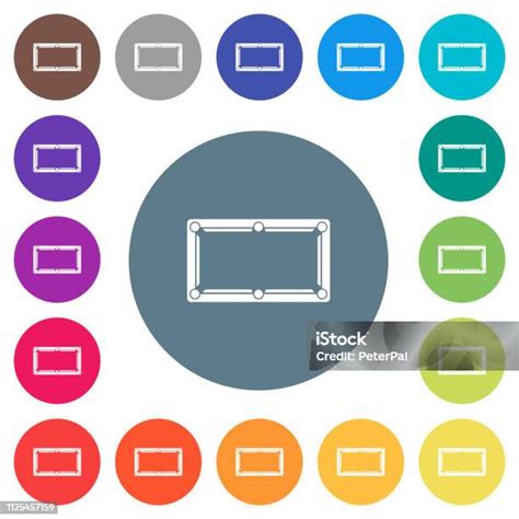 라운드 컬러 배경에 빈 당구 테이블 평면 흰색 아이콘 경쟁에 대한 스톡 벡터 아트 및 기타 이미지 경쟁 구멍 도박 Istock