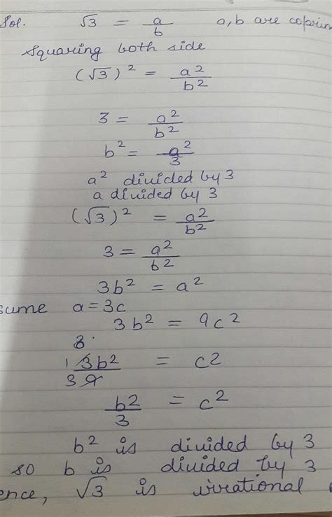 How To Prove Root 3 Is An Irrational Number At Margaret Cass Blog