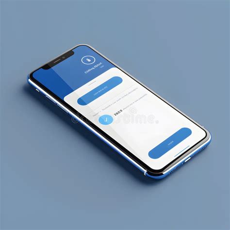 Smartphone Displaying Two Factor Authentication App Interface Blue And