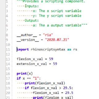 Python Script Written In Grasshopper Download Scientific Diagram