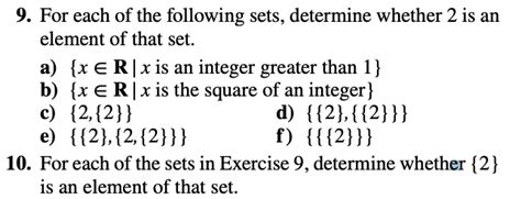 Solved Sets Question For These Questions How Does Chegg Com