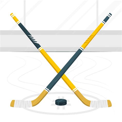 Free Vector Hockey Stick Concept Illustration
