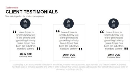 Client Testimonial Powerpoint Template And Keynote Client Testimonial Powerpoint Template