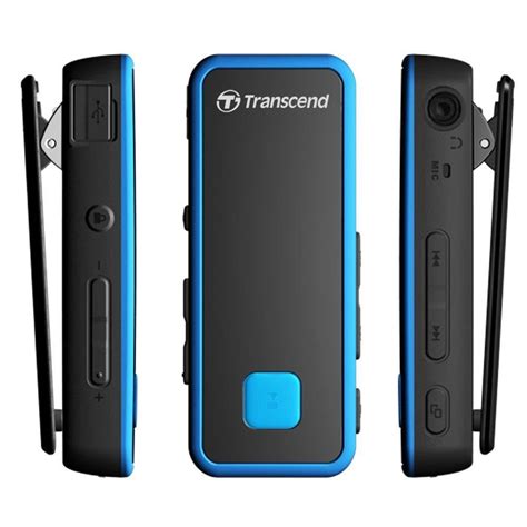 Transcend MP350 (8GB) Digital Music Player USB 2.0 (Blue) - TS8GMP350B ...