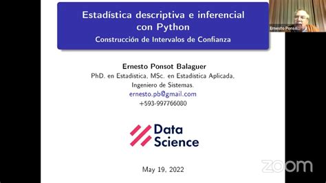 Estadística Descriptiva E Inferencial Con Python Construcción De Intervalos De Confianza Youtube