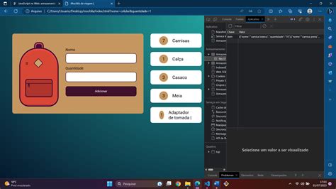 O Array Aparece Vazio Javascript Na Web Armazenando Dados No