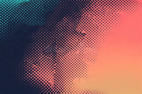 Abstract Gradient Pattern With Dots Showcasing Vibrant Colors At Dusk Stock Illustration