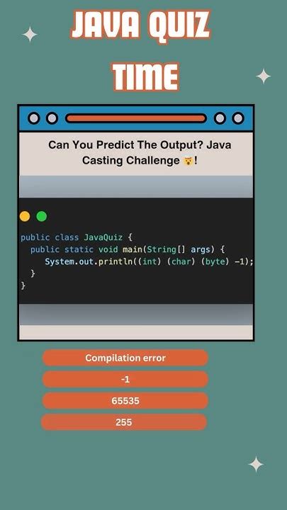 Can You Predict The Output Java Casting Challenge Learnjava Codingchallenge Java Code