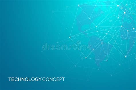 Global Network Connections With World Map Internet Connection