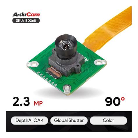 arducam b0368 ar0234 color global shutter camera module for depthai o