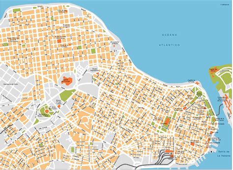 La Habana Cuban Map