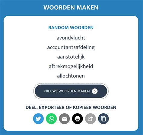 Woordgenerator Woorden Maken Met Letters