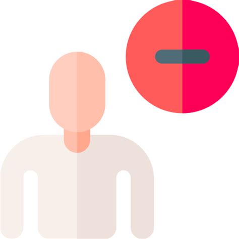 Remove User Basic Rounded Flat Icon