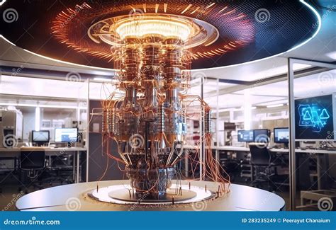 A Quantum Computers In Operation Room Showcasing Advanced Technology