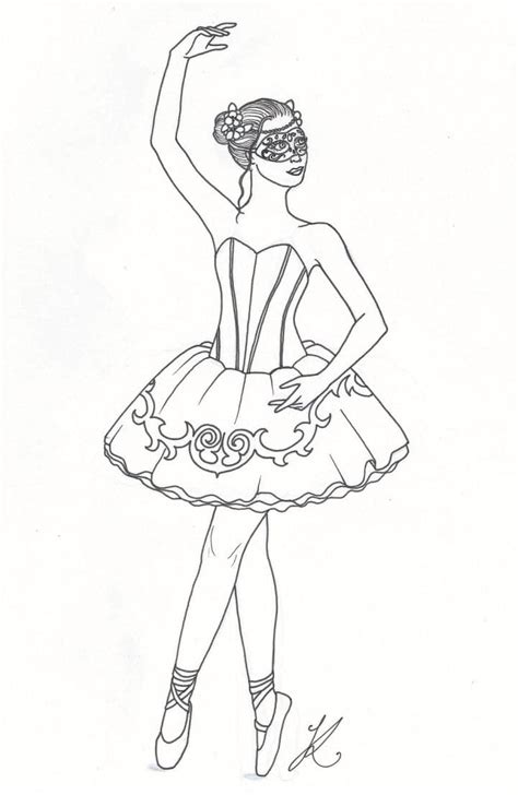 Розмальовка Балерина Роздрукувати безкоштовно ТЕГ