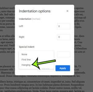 How To Create A Hanging Indent In Google Docs