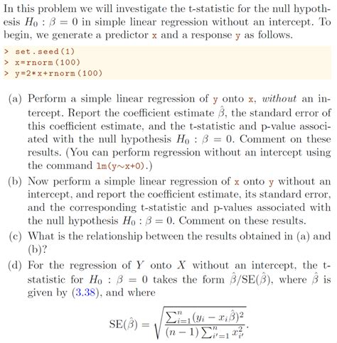 Solved In This Problem We Will Investigate The T Statistic Chegg Com