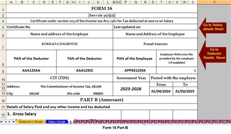 Prepare Form 16 For 50 Employees In Excel Format