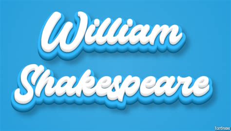 William Shakespeare Text Effect And Logo Design Celebrity