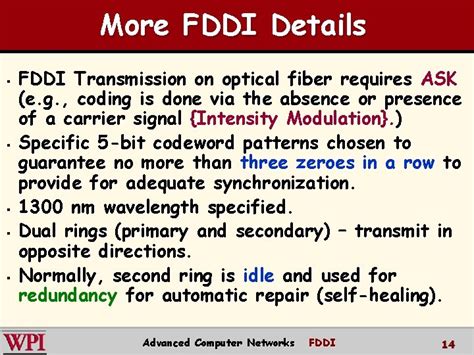 Fiber Distributed Data Interface FDDI Advanced Computer Networks