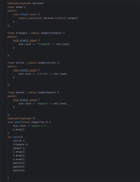 Ashish Singh On Linkedin 🚀 Curiously Recurring Template Pattern Crtp