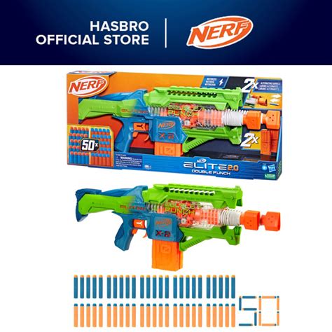 Nerf Elite Double Punch Motorized Blaster Rapid Alternating